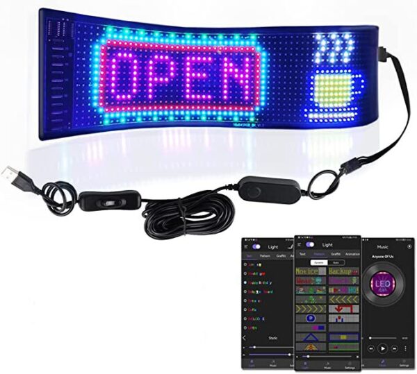 Letrero led Flexible RGB P5 Bluetooth 96x16 - Quitoled