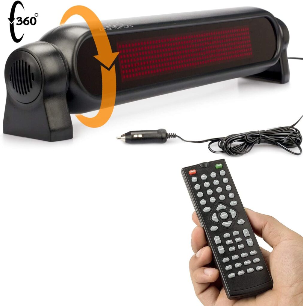 Letrero led programable para Auto 12v con Control remoto - Quitoled