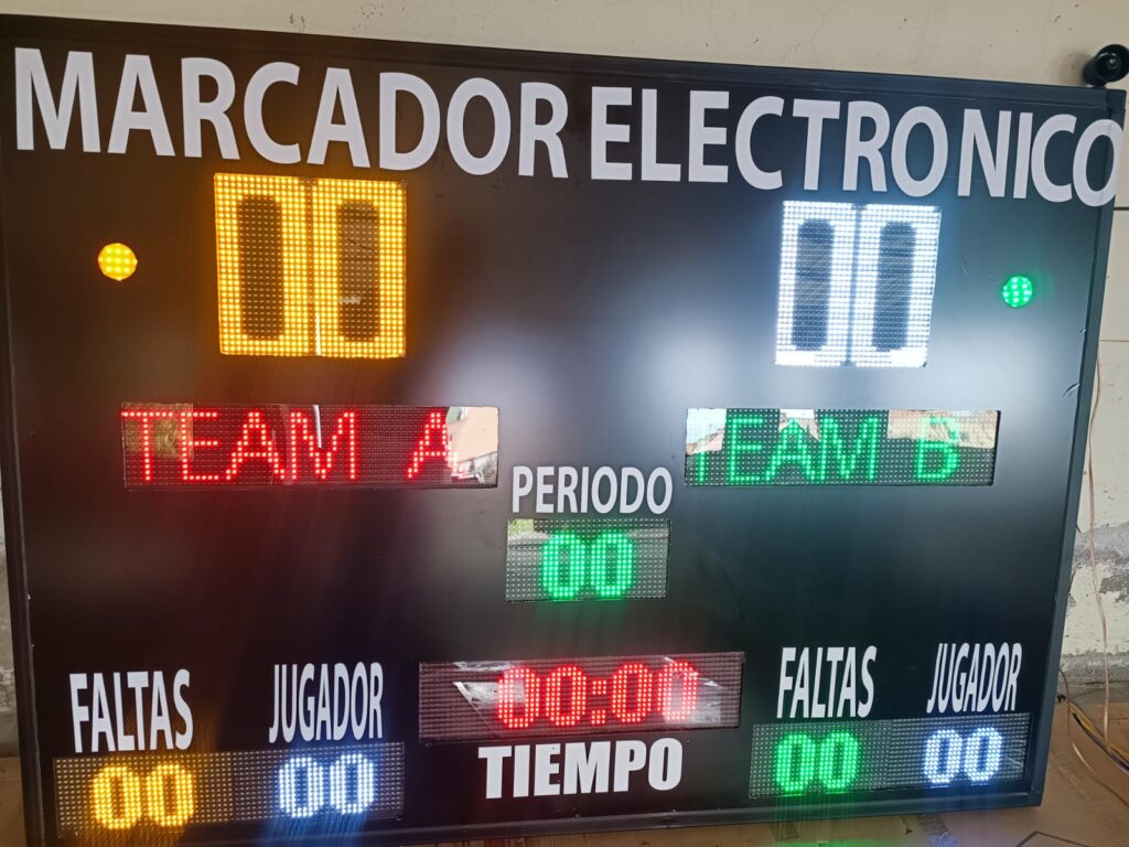 Marcador Electrónico Led con teclado o app Inalámbrica para exterior 2× ...