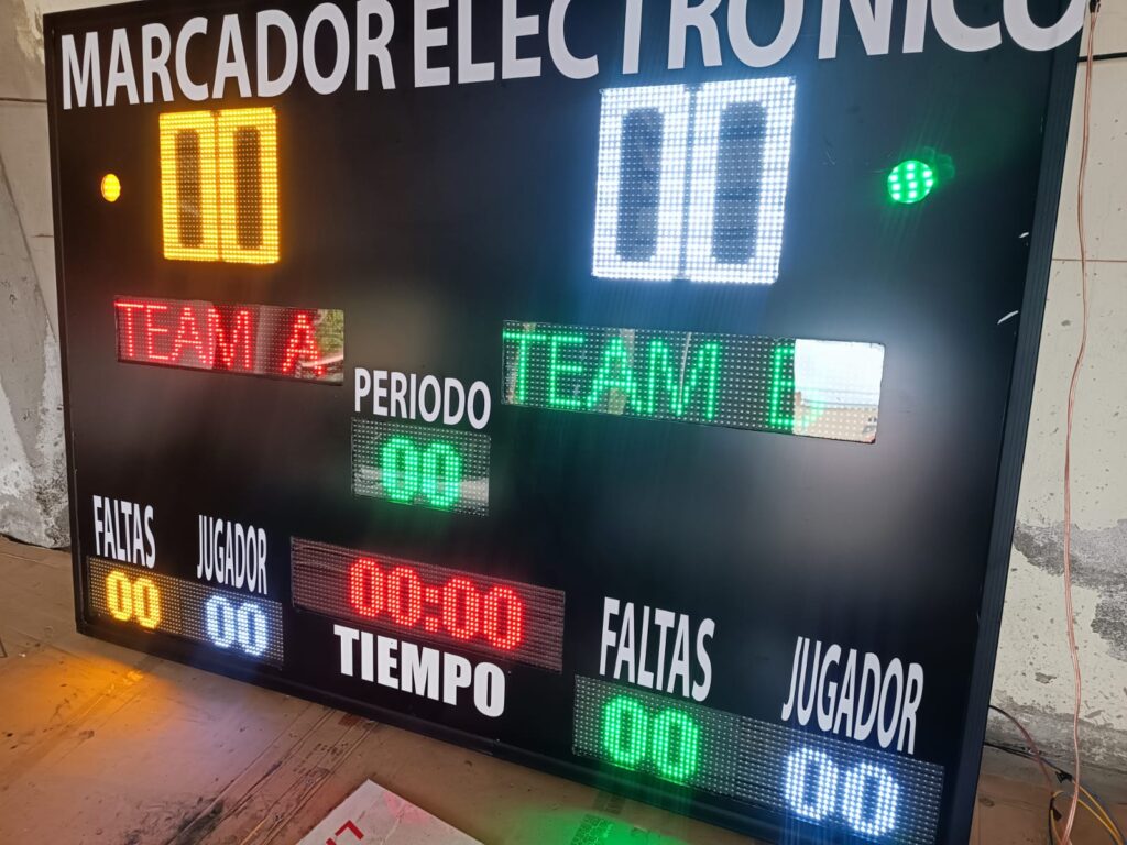 Marcador Electrónico Led con teclado o app Inalámbrica para exterior 2× ...